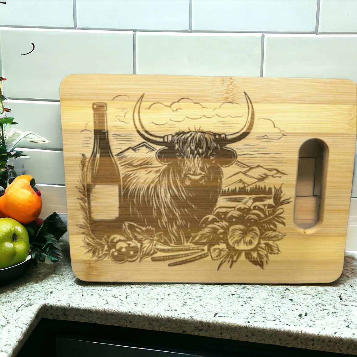 Highland Cow Bamboo Cutting Board - Etsy
