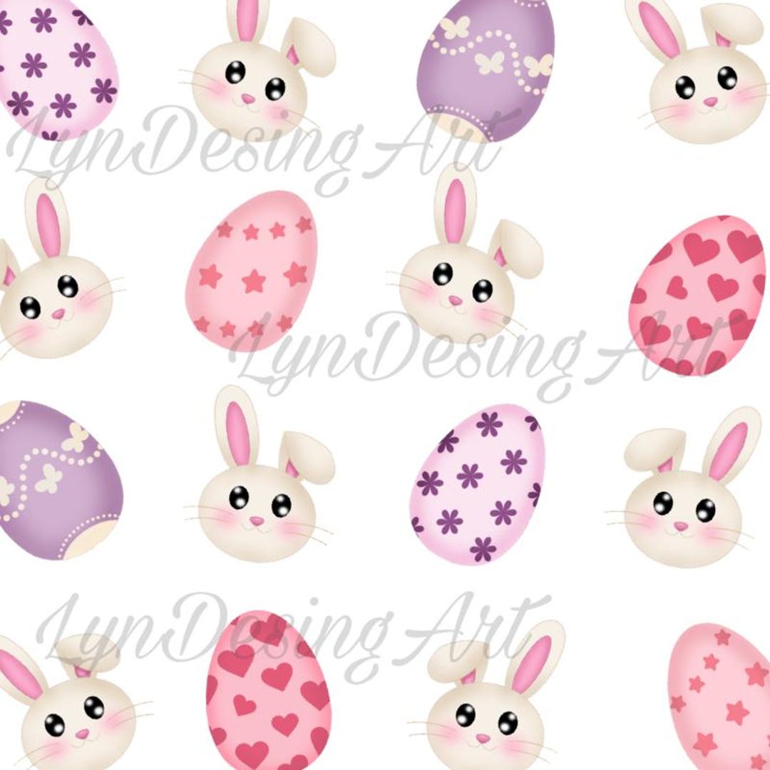 Easter Bunny and Egg Pattern - Printable Patterns for Children's Fabric ...
