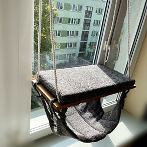 Cat Window Perch ''light Oak'', Cat Hammock, Cat Shelves, Cat Tree, Cat ...