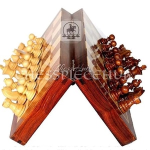 1920 Reproduced Backgammon and Chess Set 2 Games in One Combo Set Magnetic Folding Travel Chess ...