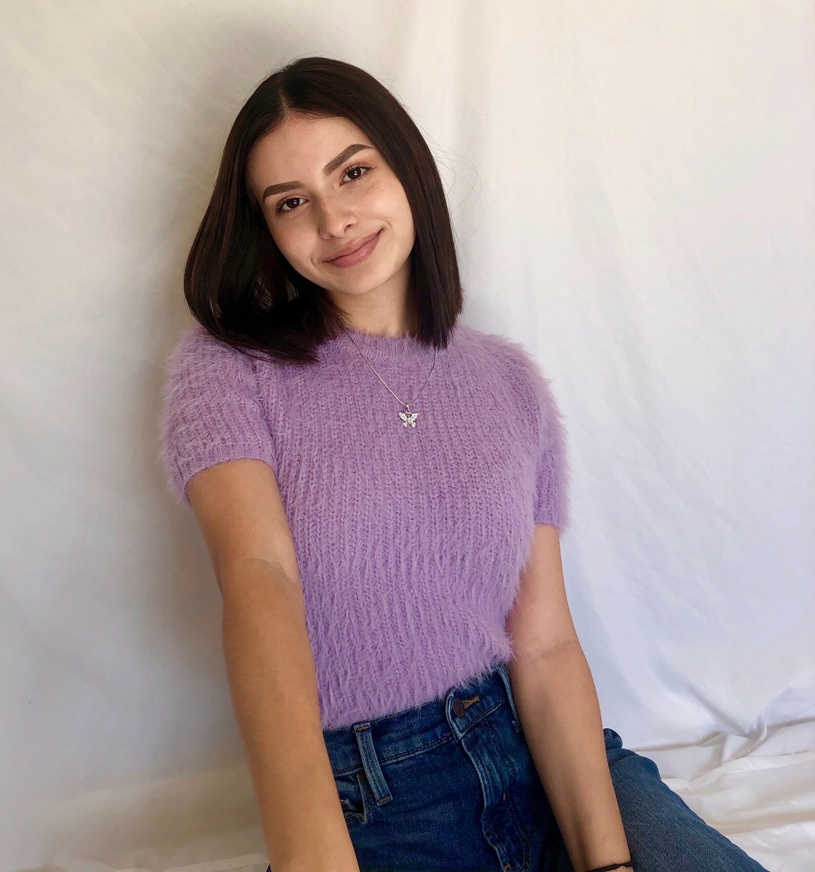 Fuzzy Purple Top Faux Fur Top Fluffy Knit Top Festival - Etsy