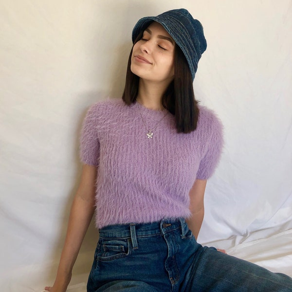 Fuzzy Crop Top - Etsy