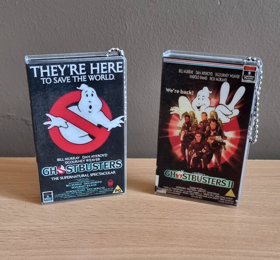 Ghostbusters and Ghostbusters 2 VHS Keyring Set - Etsy