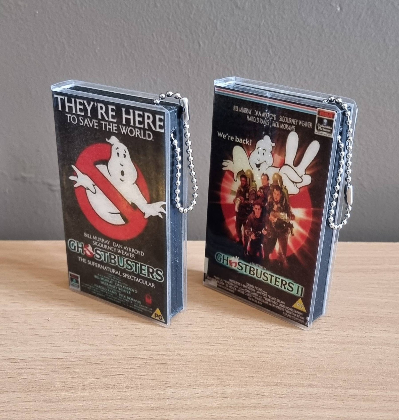 Ghostbusters and Ghostbusters 2 VHS Keyring Set - Etsy