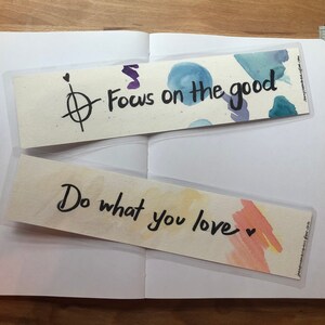 Teal - Purple Feather Watercolor Bookmark - Etsy