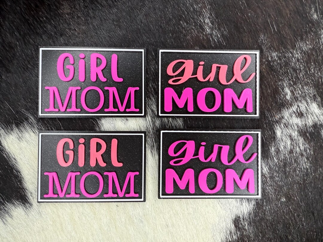 Girl Mom Velcro Patch - 3D Printed Bag Accessory - Etsy