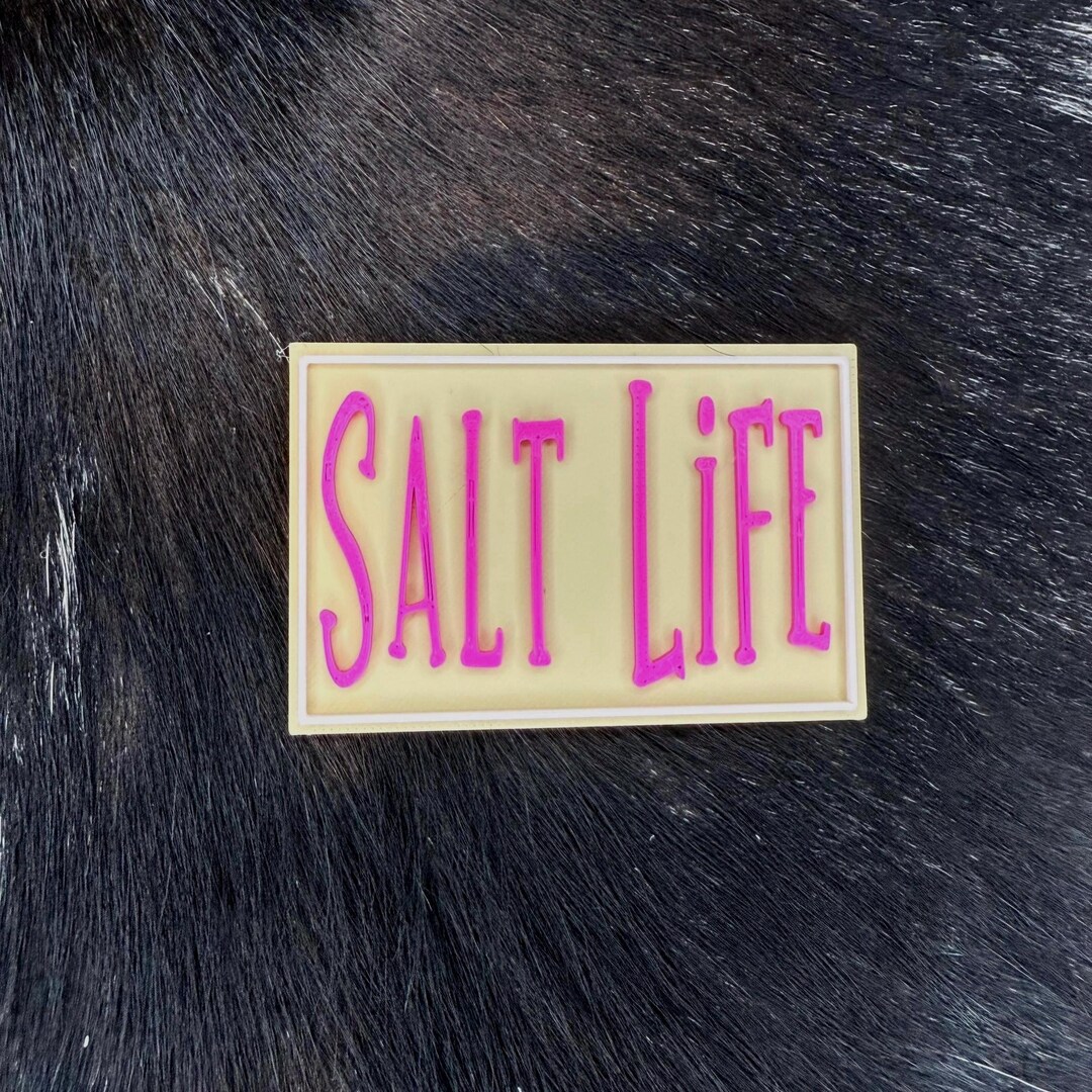 Salt Life Patch - 3D Printed Velcro Patch - Etsy