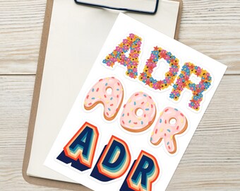 ADR Retro Rainbow Sticker Funny Vet Med Sticker - Etsy
