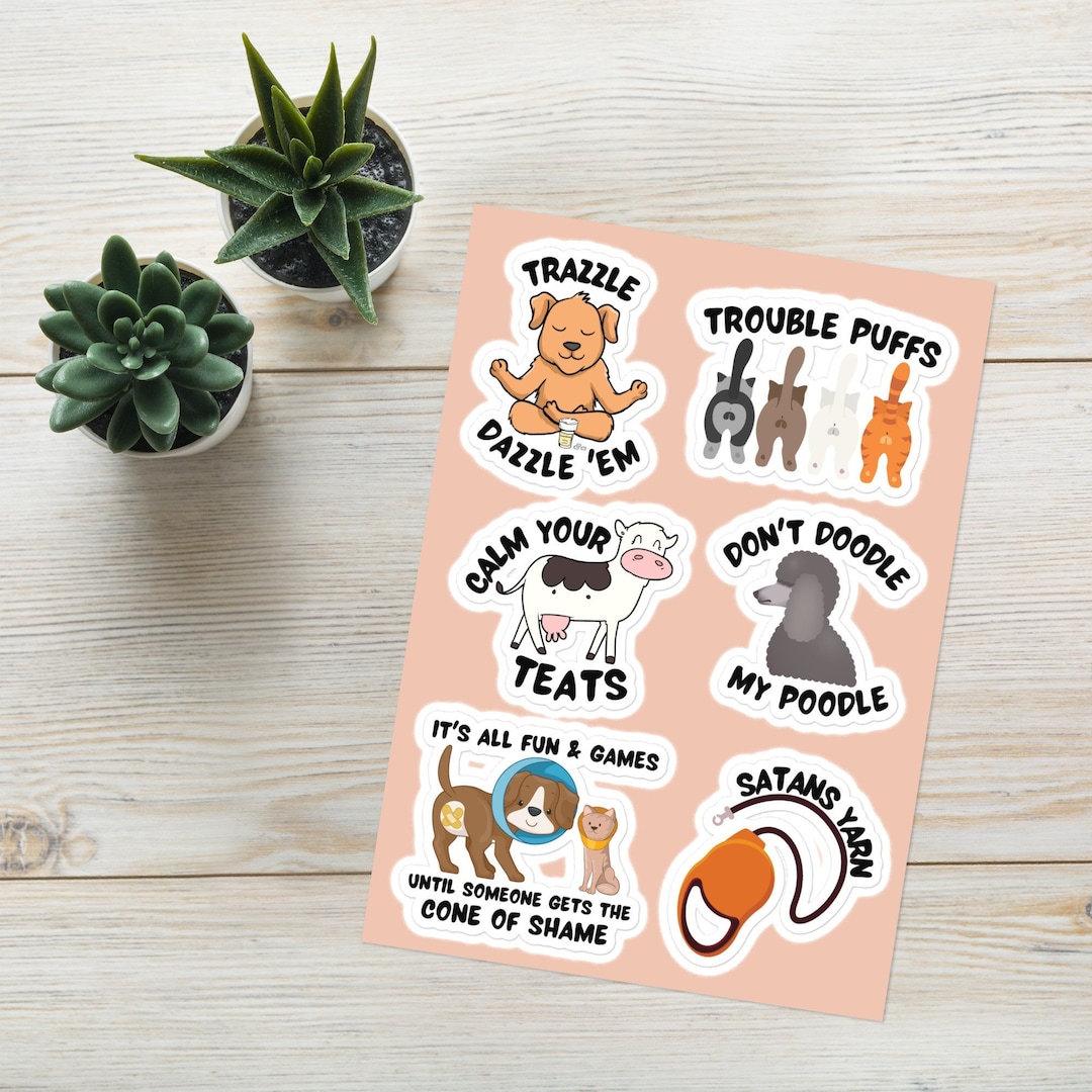 Funny Vet Med Quotes Sticker Sheet, Vet Tech Stickers, Vet Med Gift ...