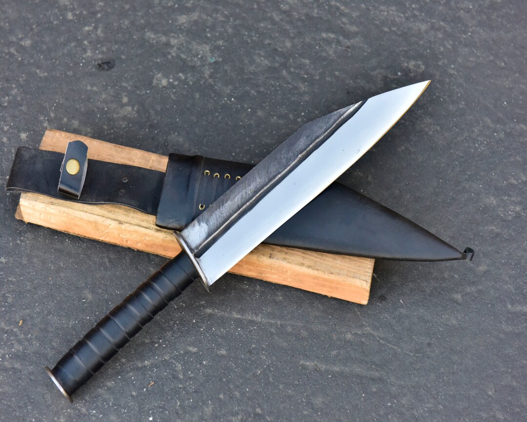 Handmade 12-inch Trakker Kukri Knife: Forged Leaf Spring Blade - Etsy