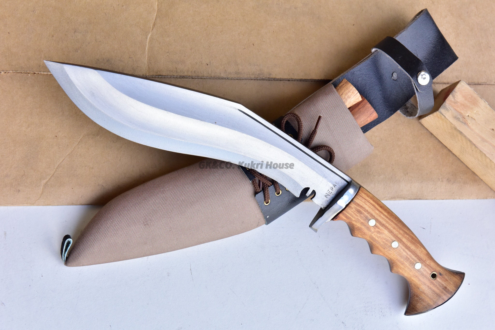 Handmade 10-inch Gurkha Kukri Knife: Full Tang Carbon Steel Blade - Etsy
