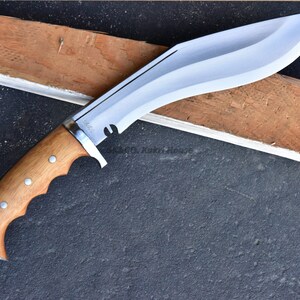 Handmade 10-inch Gurkha Kukri Knife: Full Tang Carbon Steel Blade - Etsy