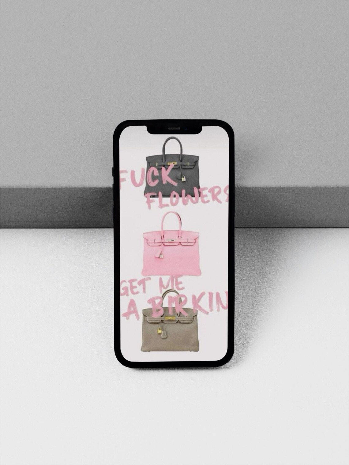 Birkin, Bag, Brown, Pink, White, Wallpaper, Green, Phone,aesthetic ...