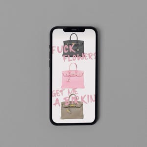 Birkin, Bag, Brown, Pink, White, Wallpaper, Green, Phone,aesthetic ...