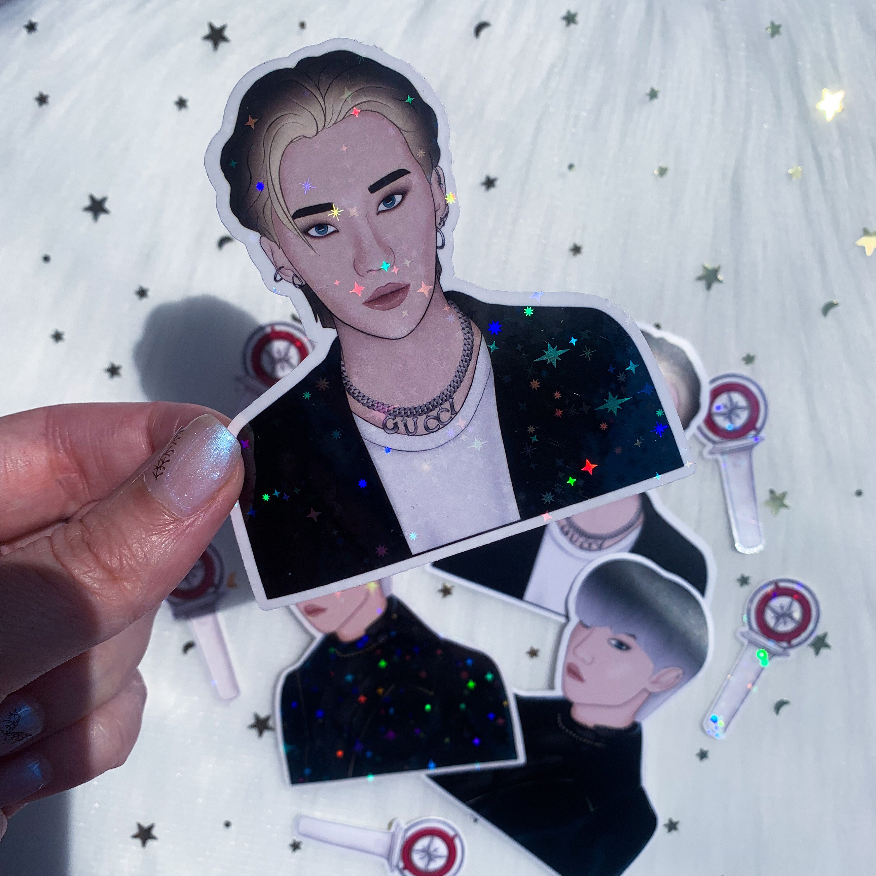 Stray Kids Felix, Hyunjin Vinyl Sticker Matte, Holographic Vinyl ...