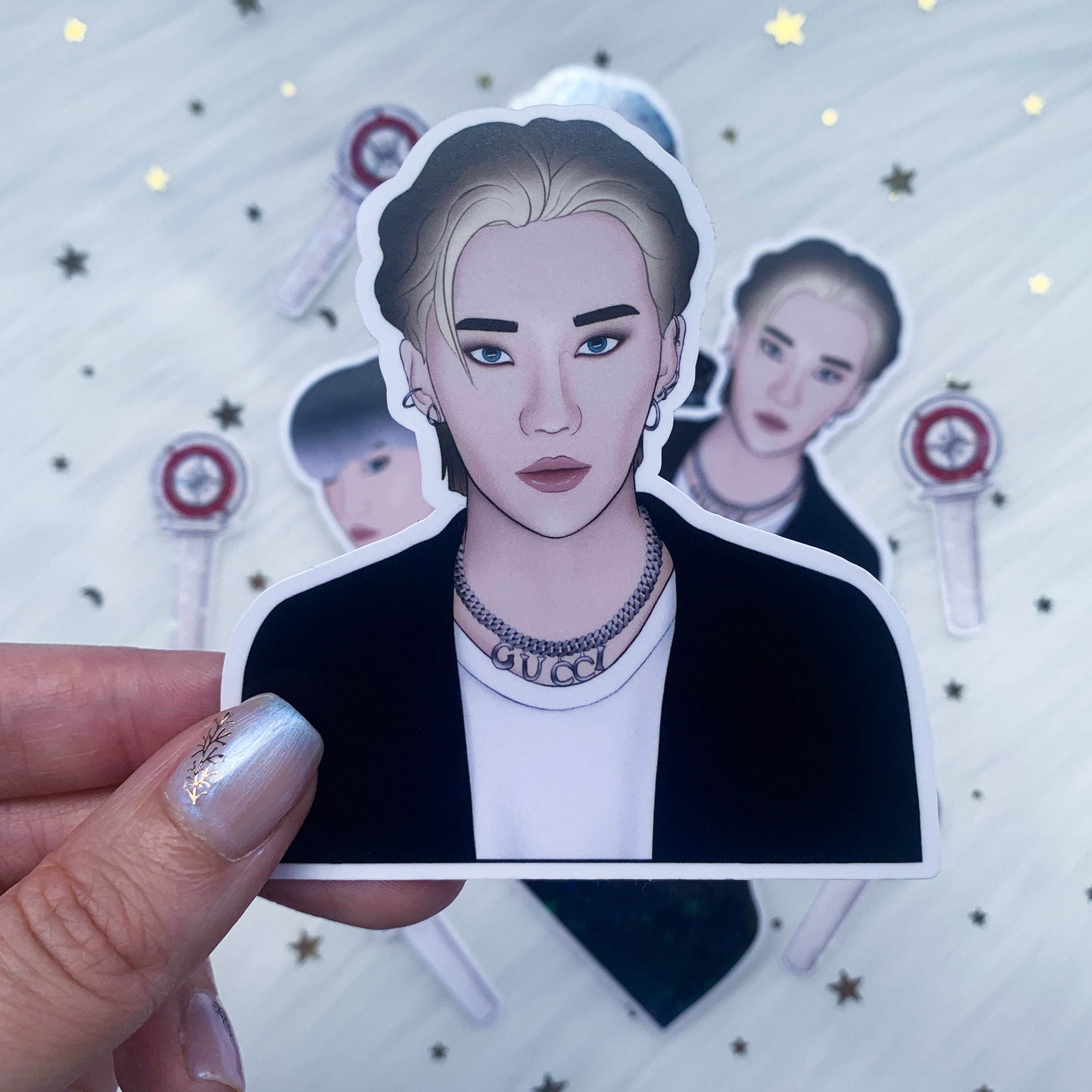 Stray Kids Felix, Hyunjin Vinyl Sticker Matte, Holographic Vinyl ...