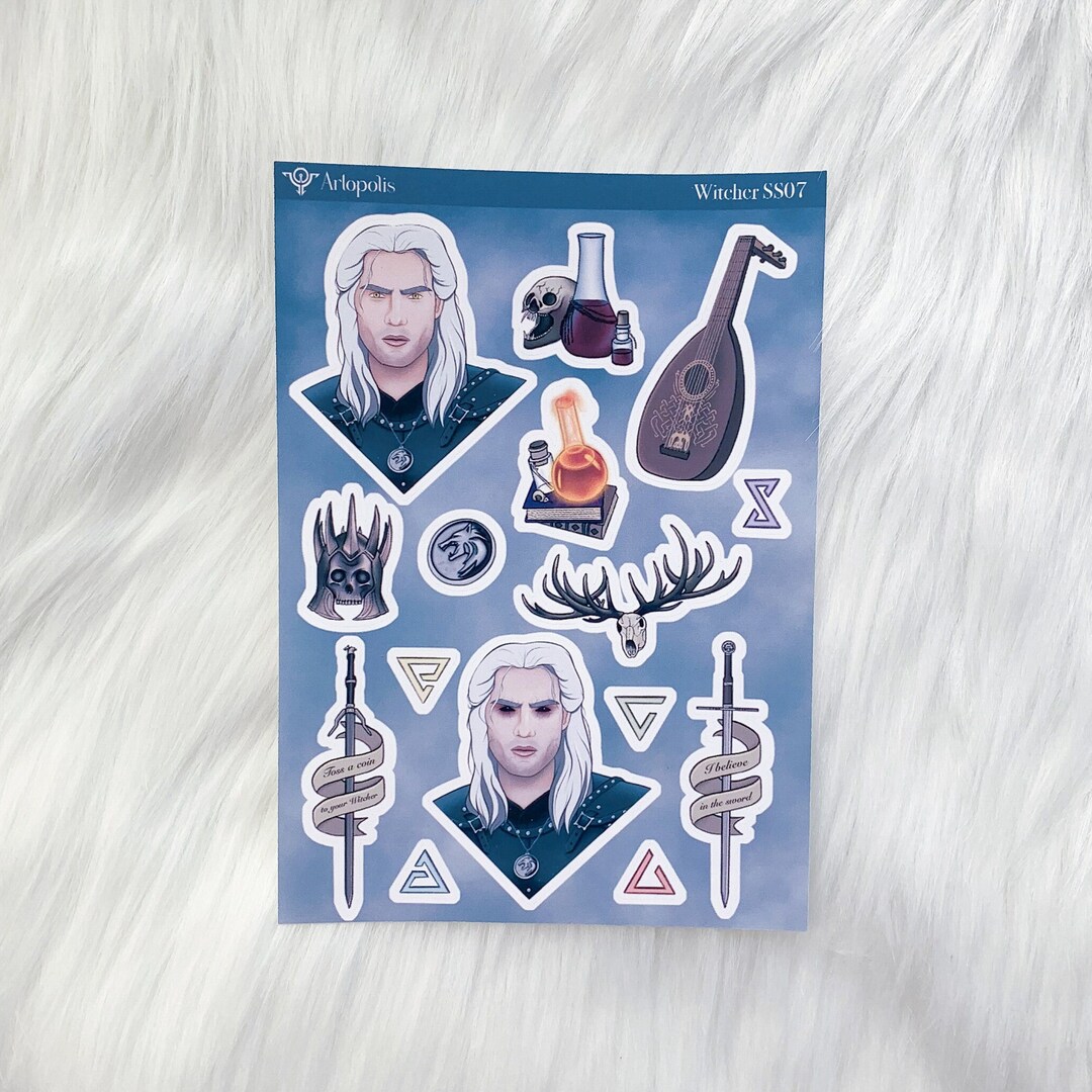 The Witcher Sticker Sheet Waterproof Stickers Journal Sticker Sheet ...