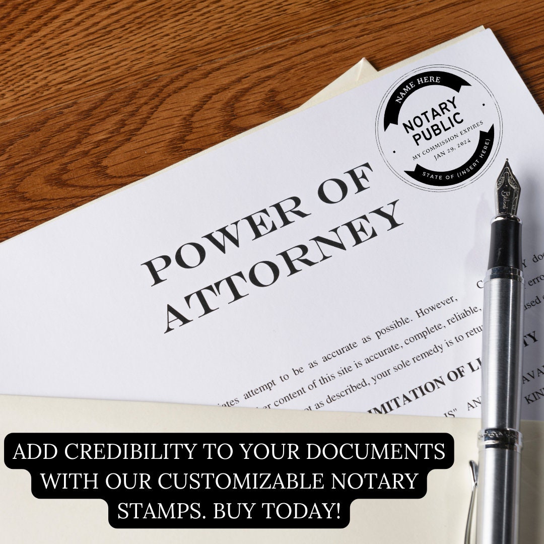 Notary Public Stamp, Editable Notary Stamp, Notarial Stamp, State Seal ...