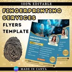 Fingerprinting Services Flyers, Mobile Fingerprinting, Notary ...