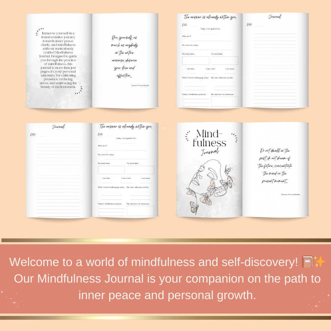 Mindfulness Journal, Mental Health Planner, Challenge Planner, Wellness ...