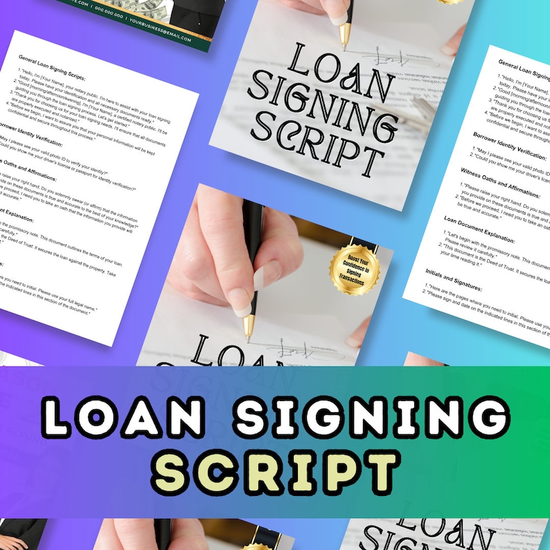 Loan Signing Agents Scripts, 80+ Scripts for Loan Signing Agents to Use ... Loan Signing Agents Scripts, 80+ Scripts for Loan Signing Agents to Use ...