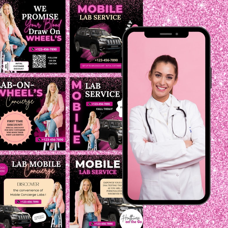 Mobile Lab Service Flyer / DIY Medical Mobile Lab Service Flyer/ Mobile ...