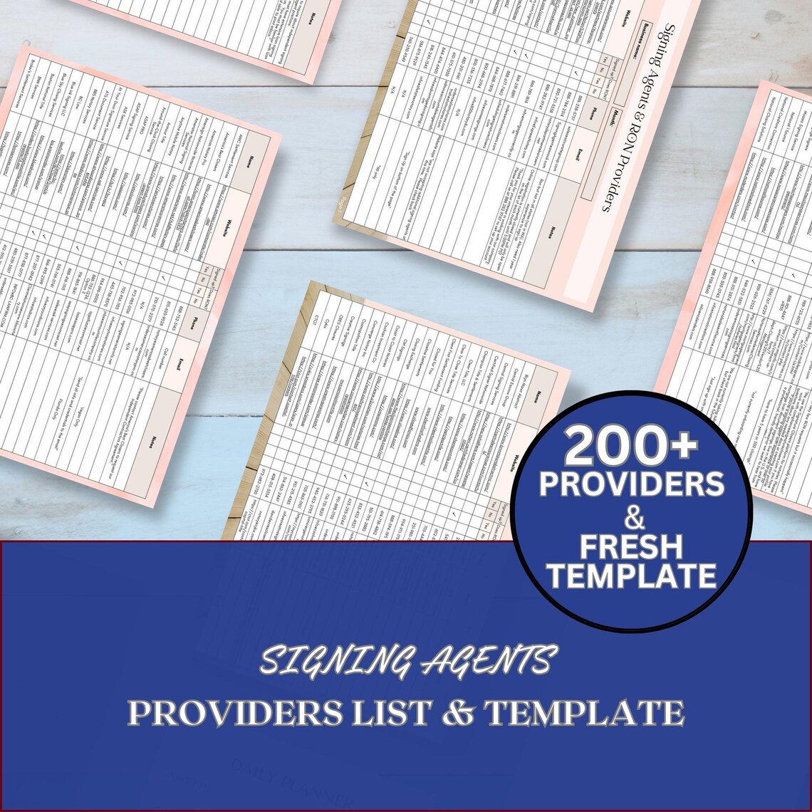 Notary Providers Sheet Template, Providers List Sheet, Notary Marketing ...