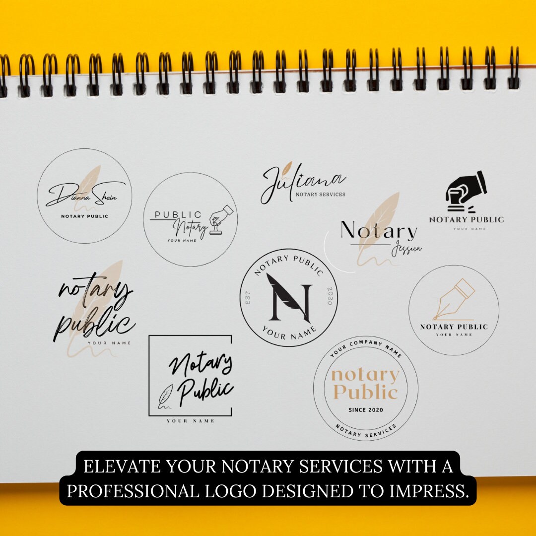 Notary Logo Bundle, Notary Public Logos, Notary, Notary Signing Agent ...