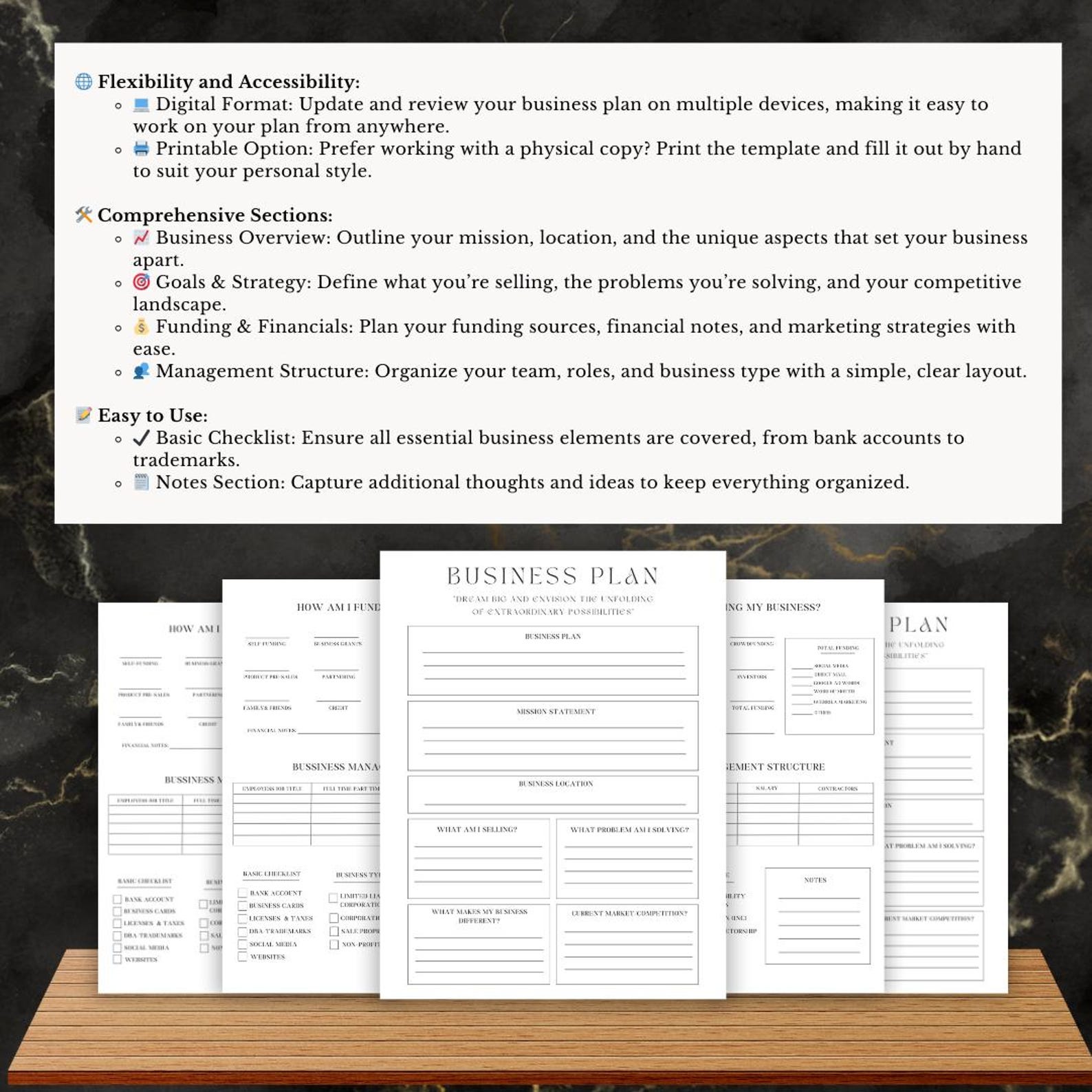 Business Plan, Small Business Planner, Business Blueprint, Startup ...