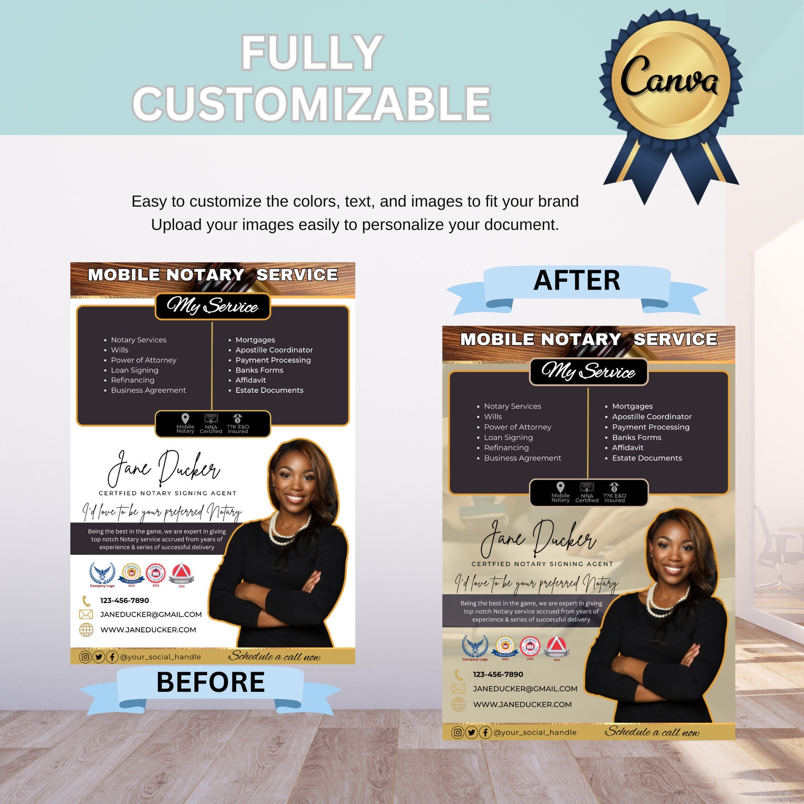 Notary Marketing Flyer, Notary Mailers, Notary Flyer Template, Loan ...