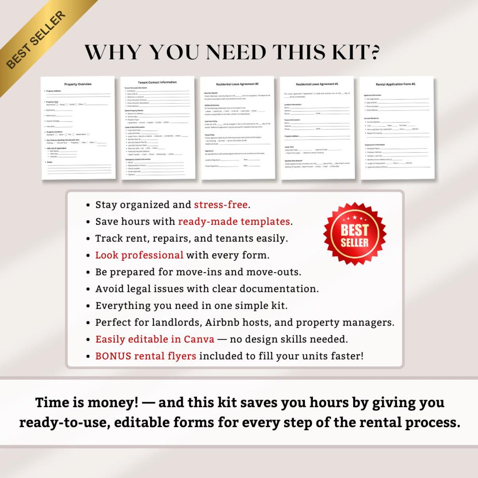 Ultimate Rental Property Binder Kit, Rental Property Template, Rental ...