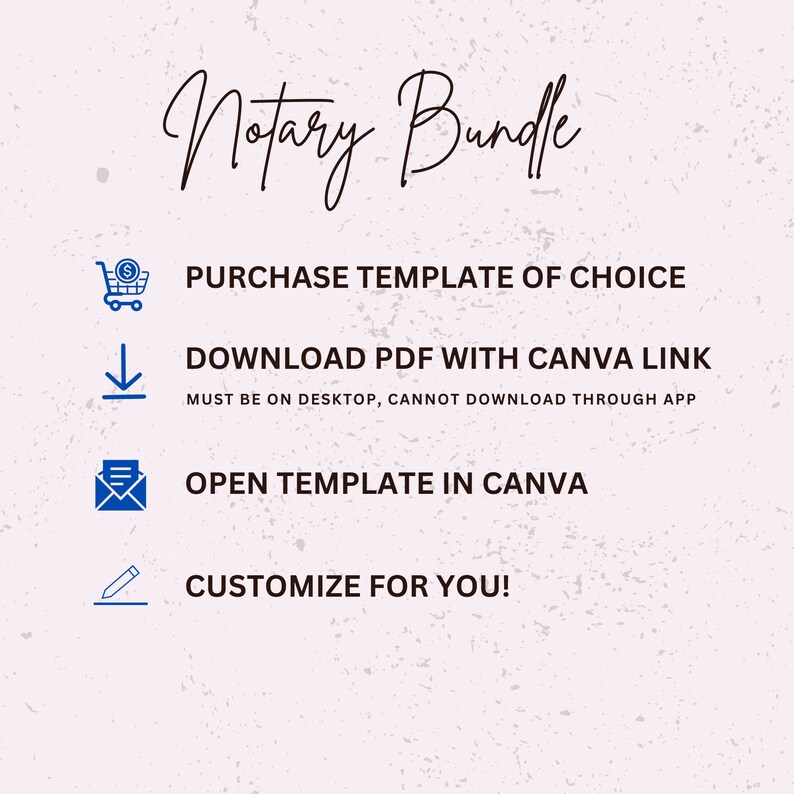 Notary Agent Marketing and Branding Bundle, Thank You Card, Business ...