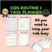 Kids Routine and Task Planner, Daily Routine Chart, Kids Daily Schedule ...
