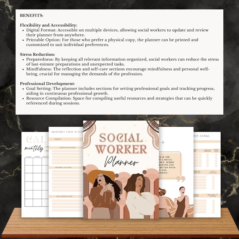 Social Worker Planner, Social Work Notebook, Social Worker Gift, Gift ...