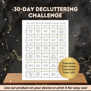 30 Days Declutter Challenge Planner Printable, Decluttering Guide ...