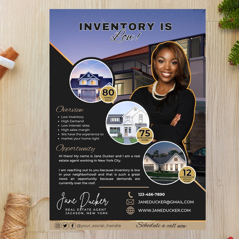 Real Estate Low Inventory Flyer, Real Estate Marketing, Real Estate ...