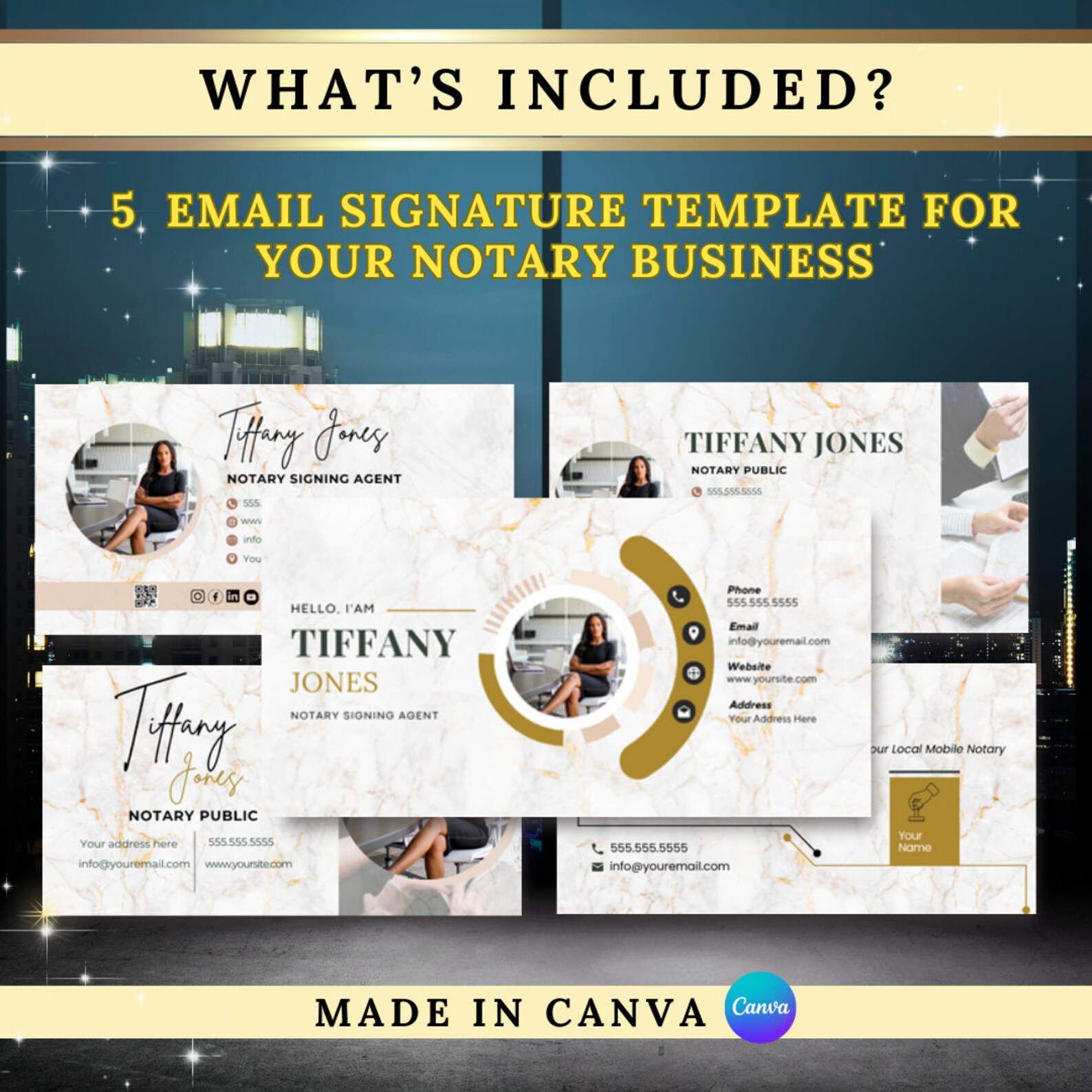 Notary Email Signature Templates, Notary Bundle, Notary Signature ...