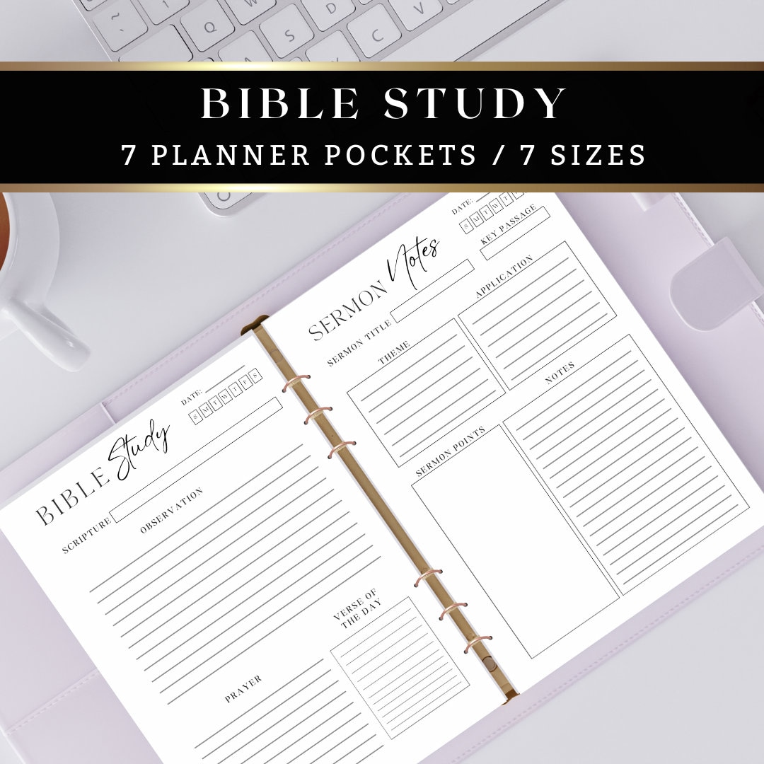 Bible Study Printable Planner, Printable, Digital Bible Template, Bible ...