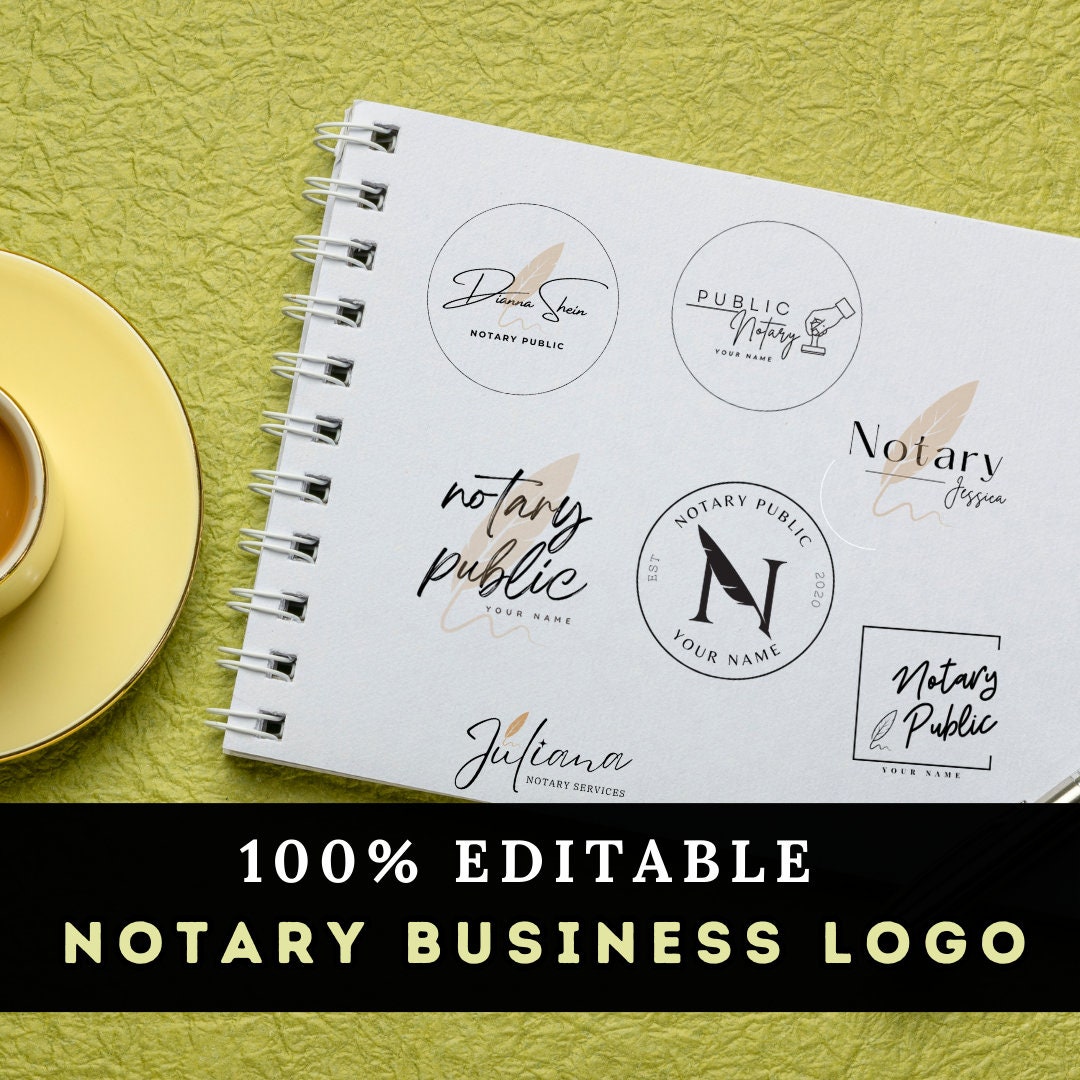 Notary Logo Bundle, Notary Public Logos, Notary, Notary Signing Agent ...