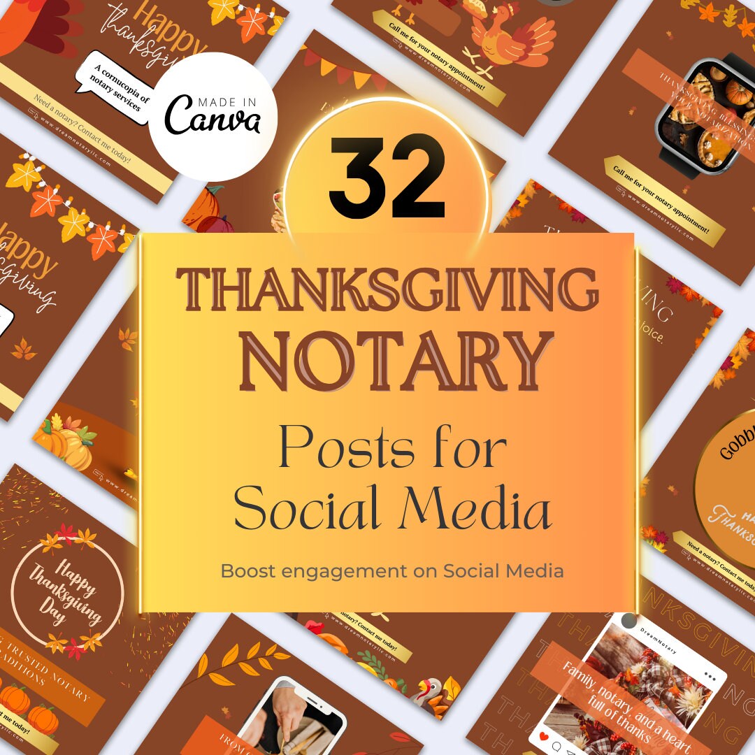 Notary Social Media CANVA Templates, Notary Instagram Post Templates ...