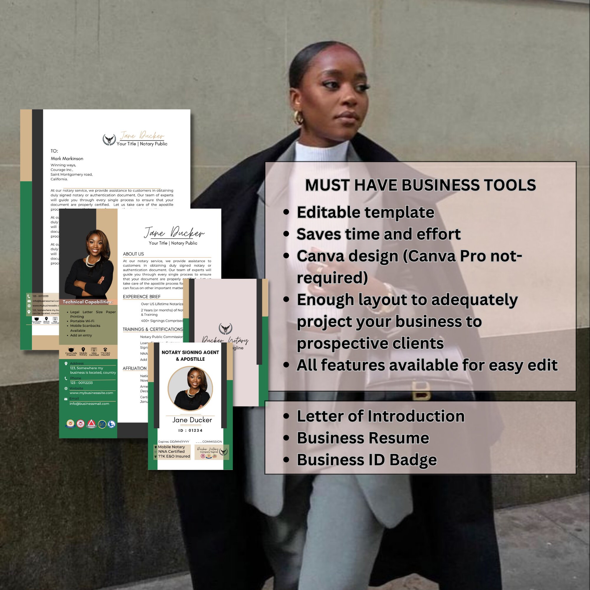 Notary Branding Bundle, Public Notary Marketing, Resume, Introduction ...
