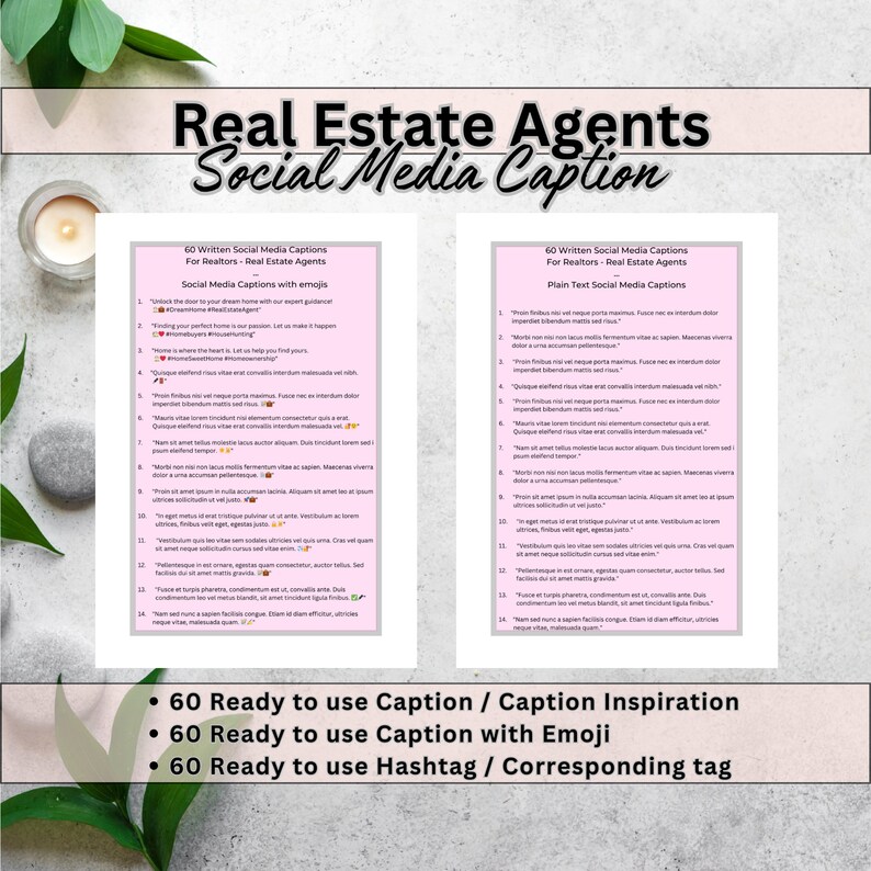 60 Pre-written Social Media Captions for Realtors, Rea-estate Agent ...