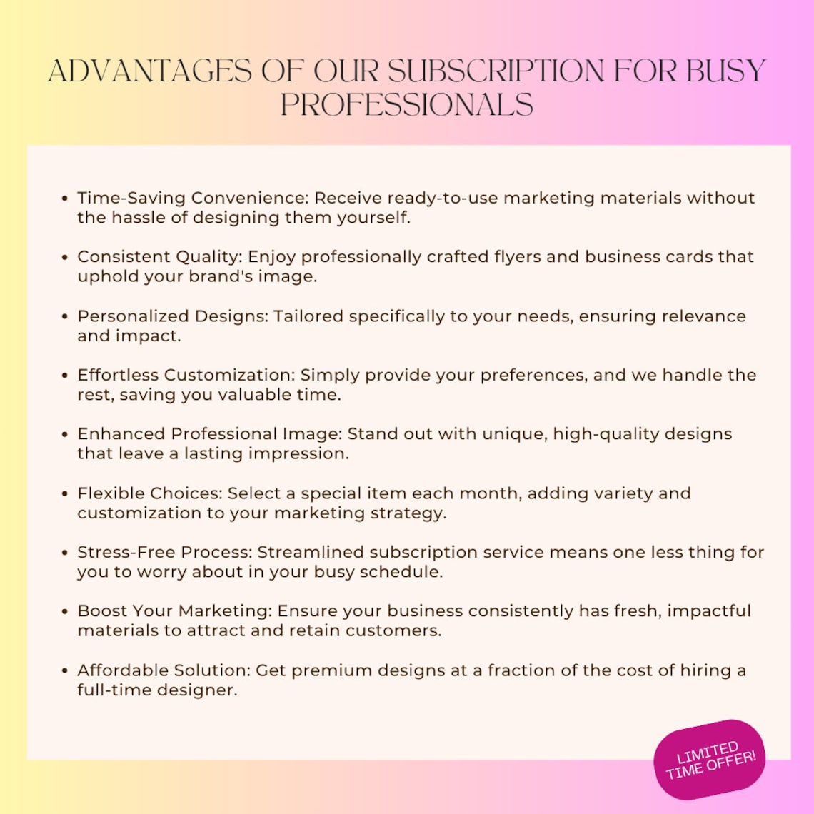 Monthly Subscription, Custom Flyers, Business Cards, Personalized ...