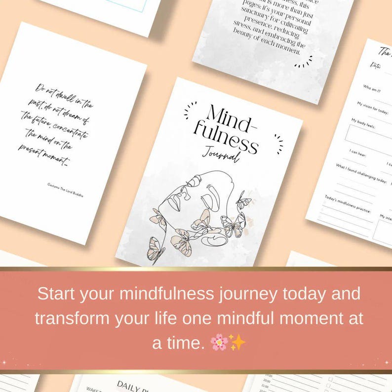 Mindfulness Journal, Mental Health Planner, Challenge Planner, Wellness ...
