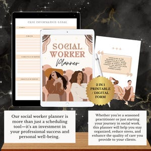 Social Worker Planner, Social Work Notebook, Social Worker Gift, Gift ...