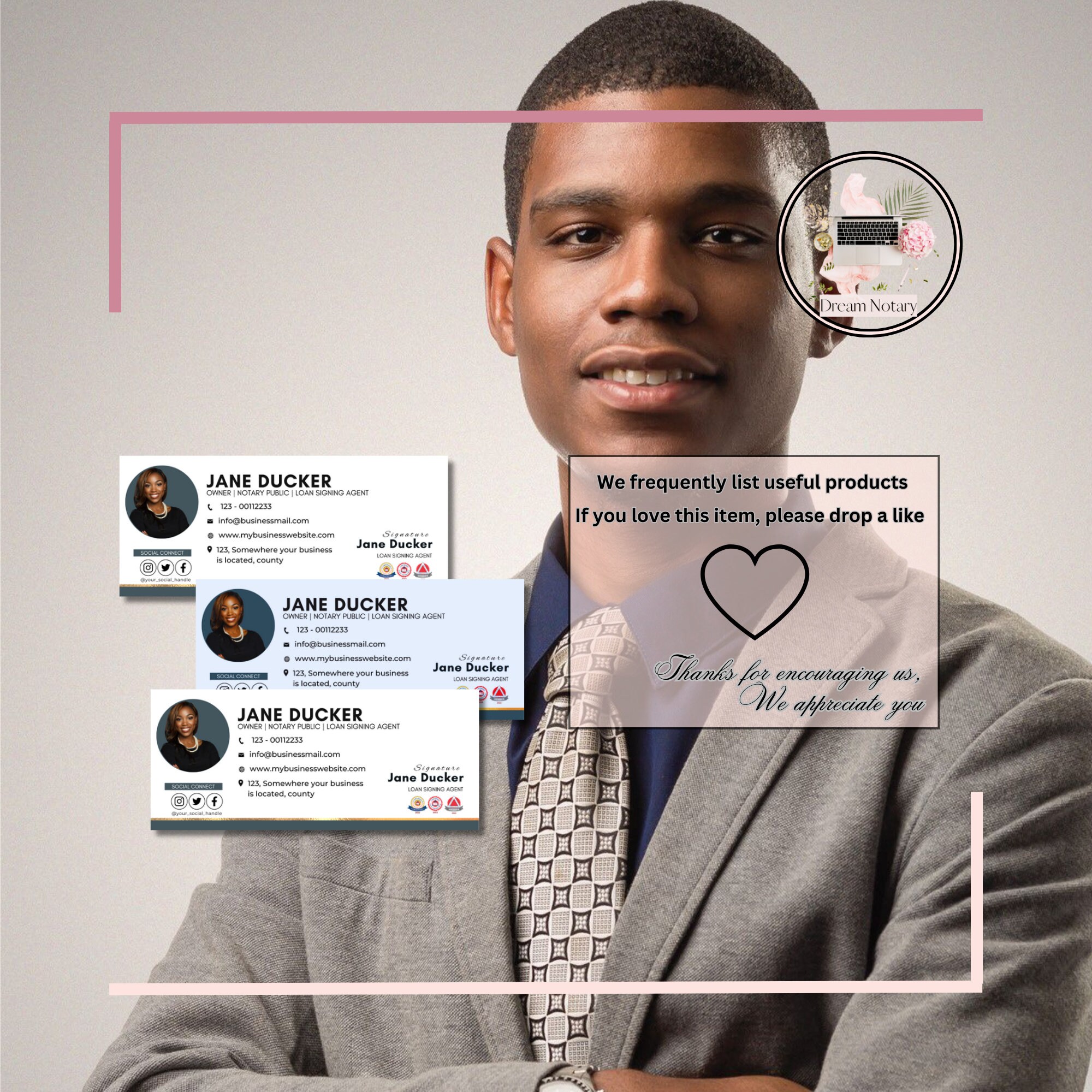 Notary Email Signature Template, Editable Notary Email Signature ...