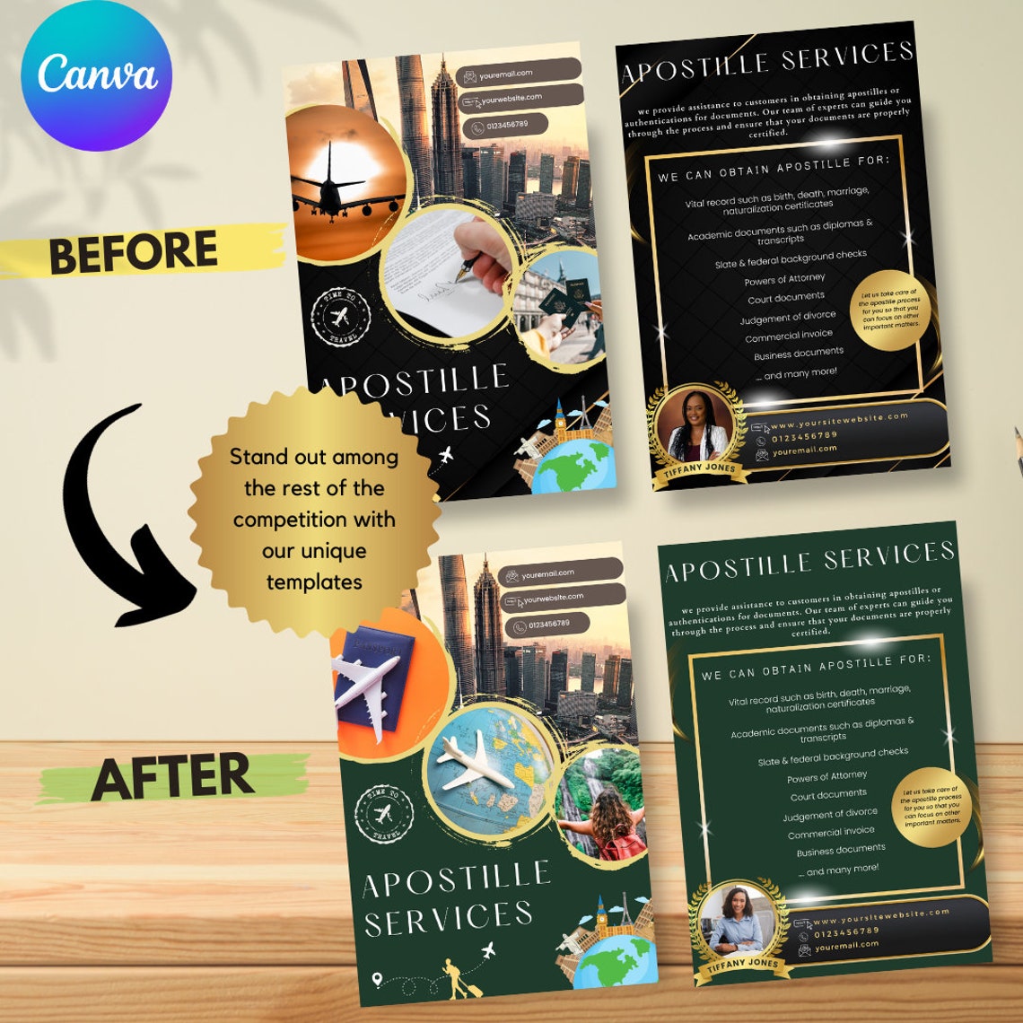 Apostille Flyer, Notary Marketing Flyer, Notary Mailers, Notary Flyer ...