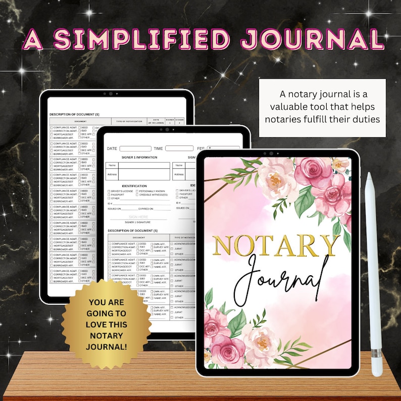 Notary Journal, Digital Journal Notary, Notary Public Signing Agent ...