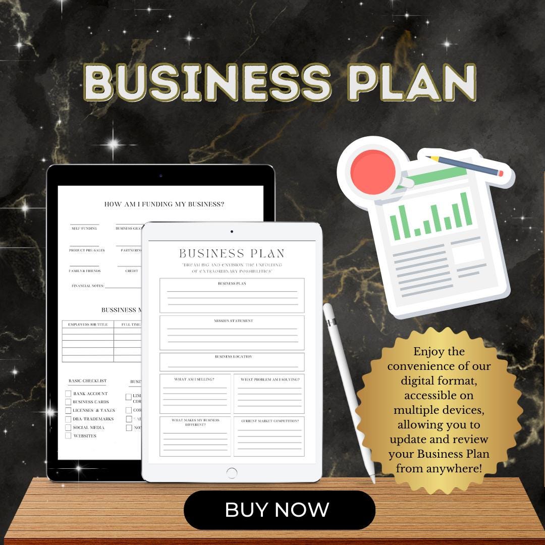 Business Plan, Small Business Planner, Business Blueprint, Startup ...