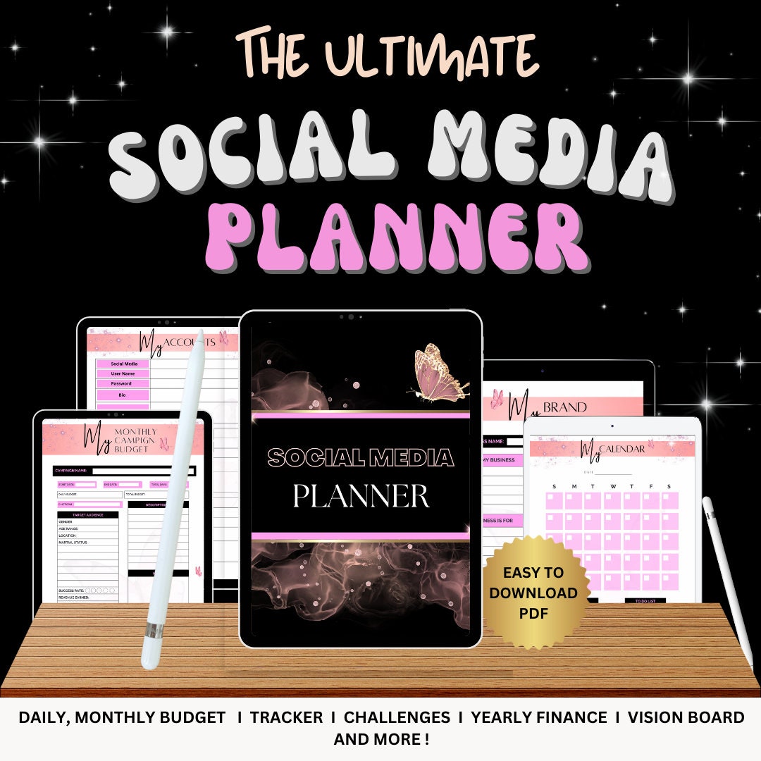 Digital Planner, SOCIAL MEDIA Planner, Content Planning, Influencer ...